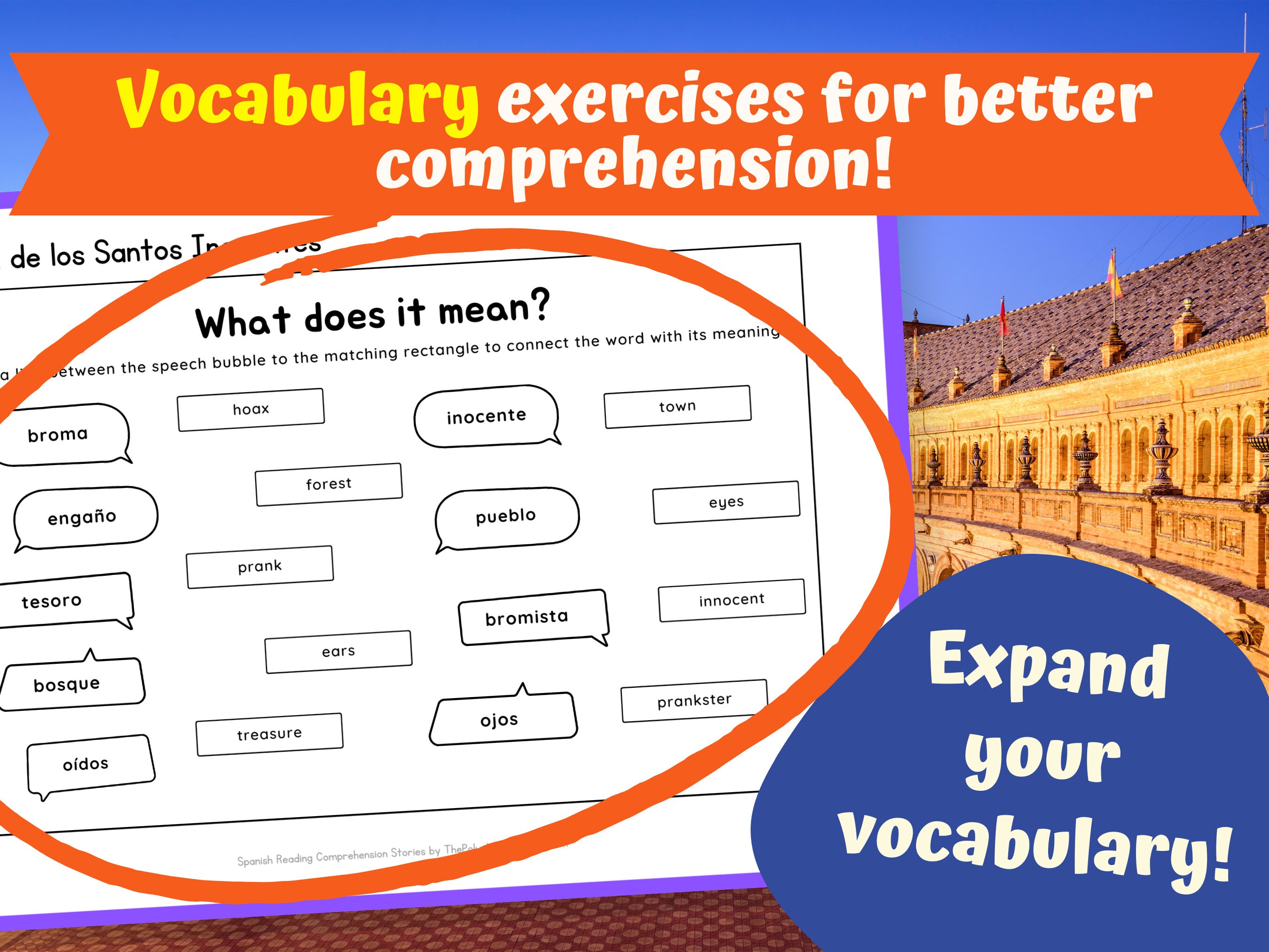 Spanish Beginner Worksheet Bundle, Stories, Vocabulary, Printable ...