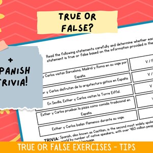 Spanish Beginner Worksheets for Adults, Reading Comprehension ...