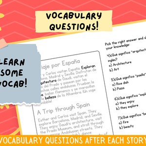 Spanish Beginner Worksheets for Adults, Reading Comprehension ...