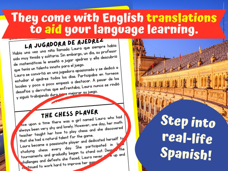 Spanish Intermediate Worksheet Bundle, Stories, Vocabulary, Printable ...