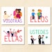 Spanish Pronouns Classroom Poster Set Educational Wall Art - Etsy