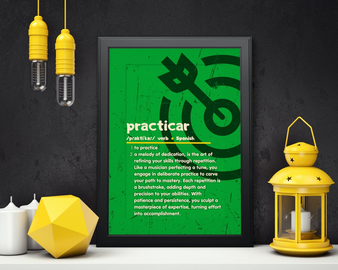 Practicar Definition Wall Art Printable Classroom Decoration - Etsy