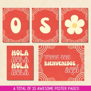 Bienvenidos Poster Set, Spanish Classroom Printable, Motivational ...