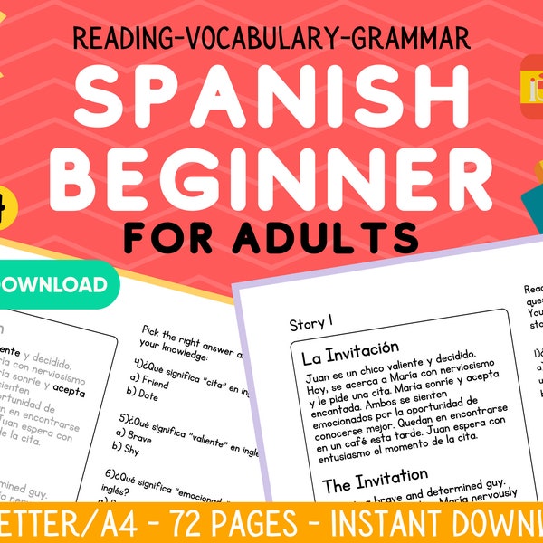 Spanish Workbook Adults - Etsy
