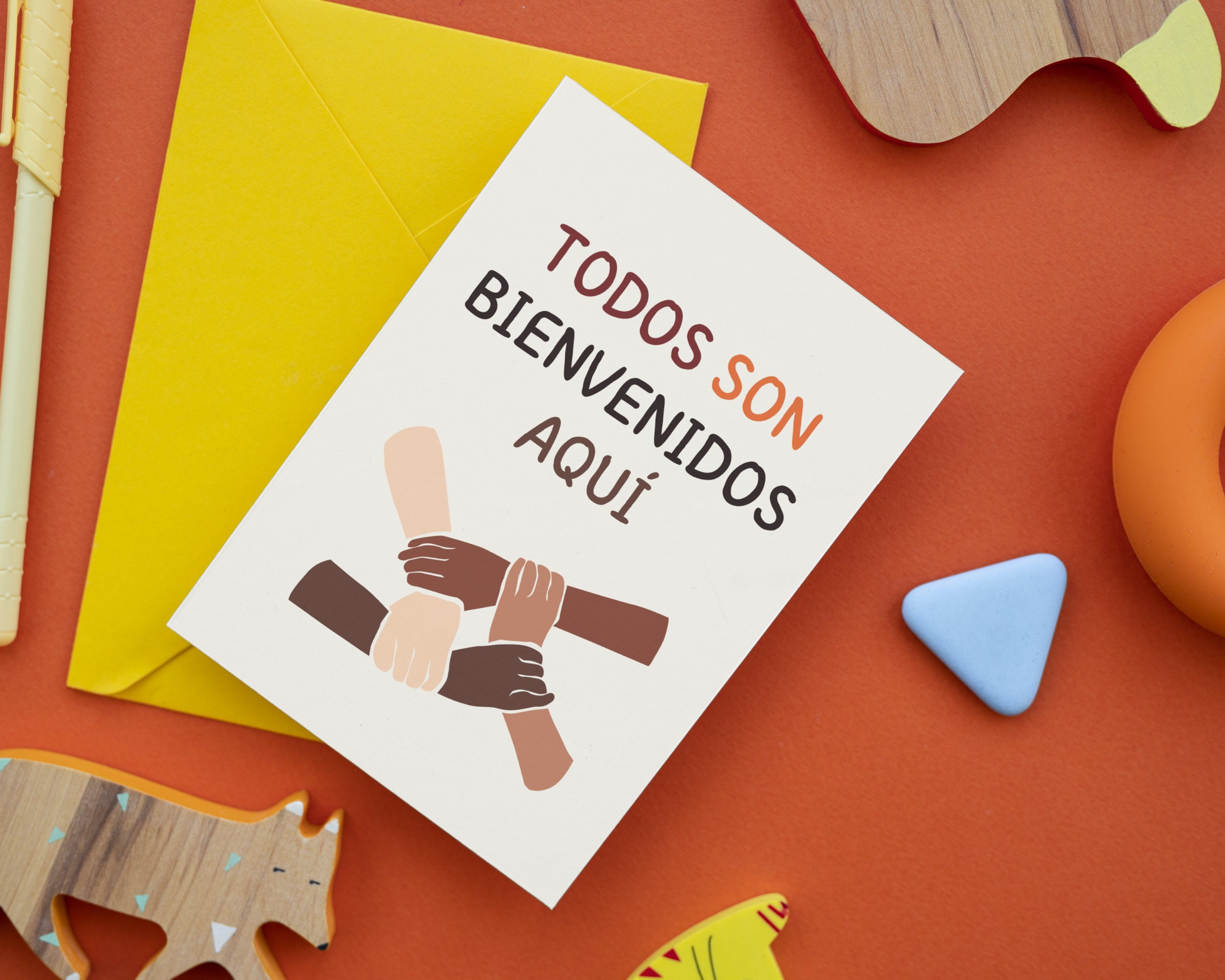 Todos Son Bienvenidos Poster, Spanish Classroom Printable, Motivational ...
