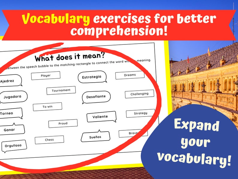 Spanish Intermediate Worksheet Bundle, Stories, Vocabulary, Printable ...