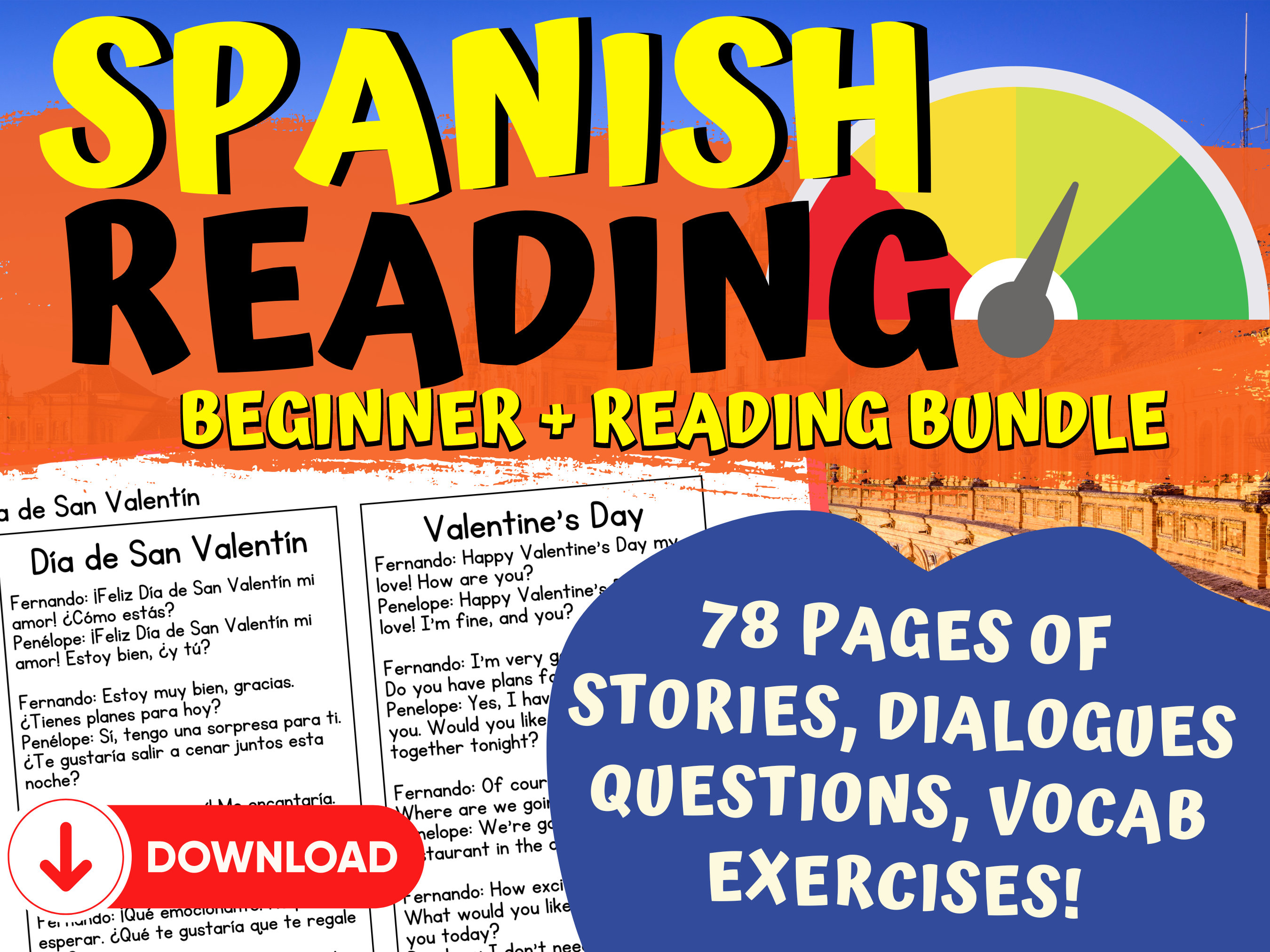 Spanish Beginner Worksheet Bundle, Stories, Vocabulary, Printable ...