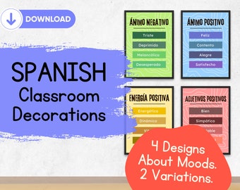 Spanish Happy Posters Spanish Positive Posters Spanish - Etsy