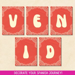 Bienvenidos Poster Set, Spanish Classroom Printable, Motivational ...