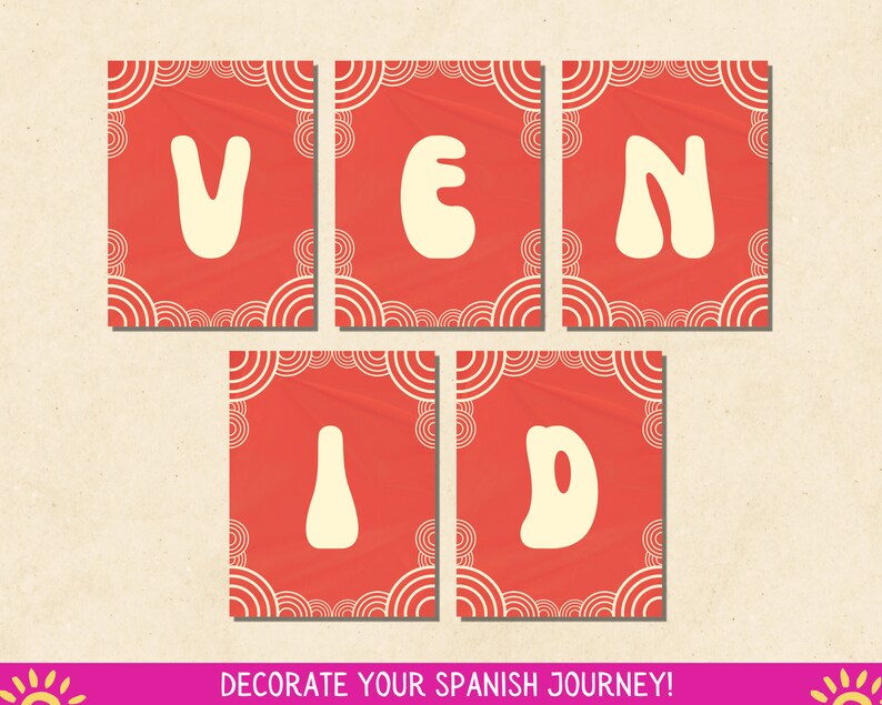 Bienvenidos Poster Set, Spanish Classroom Printable, Motivational ...
