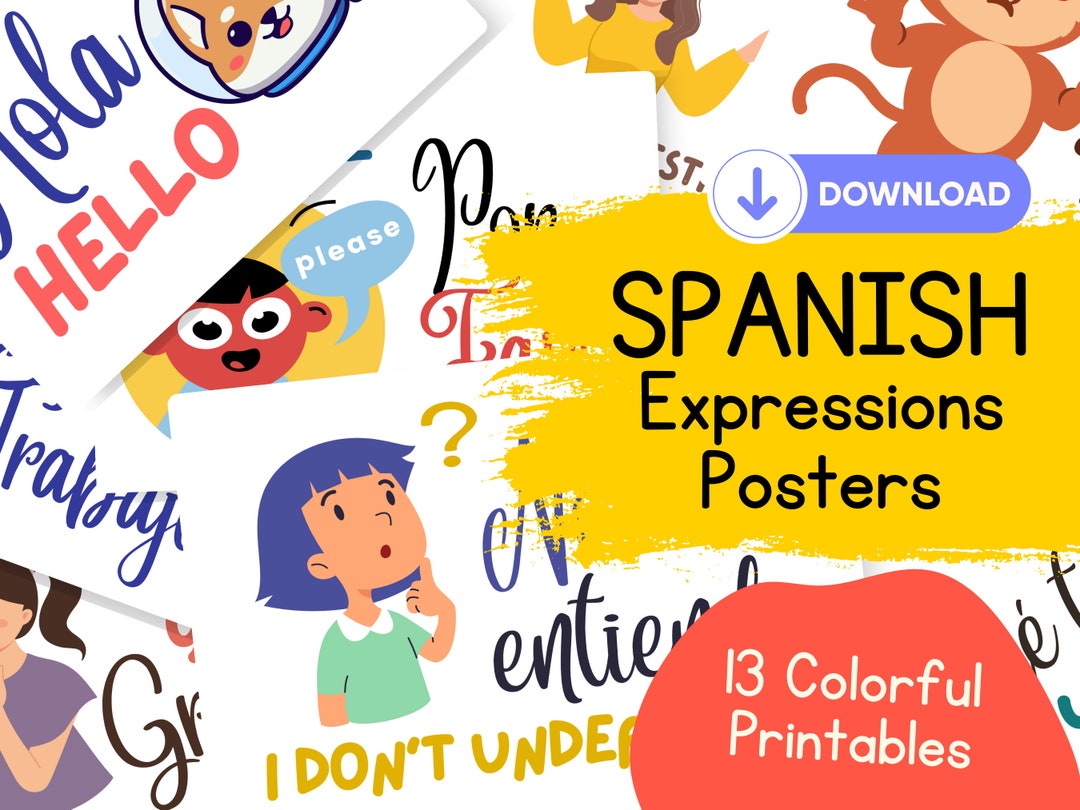 Spanish Classroom Printable Poster Set - Spanish Teacher Classroom ...