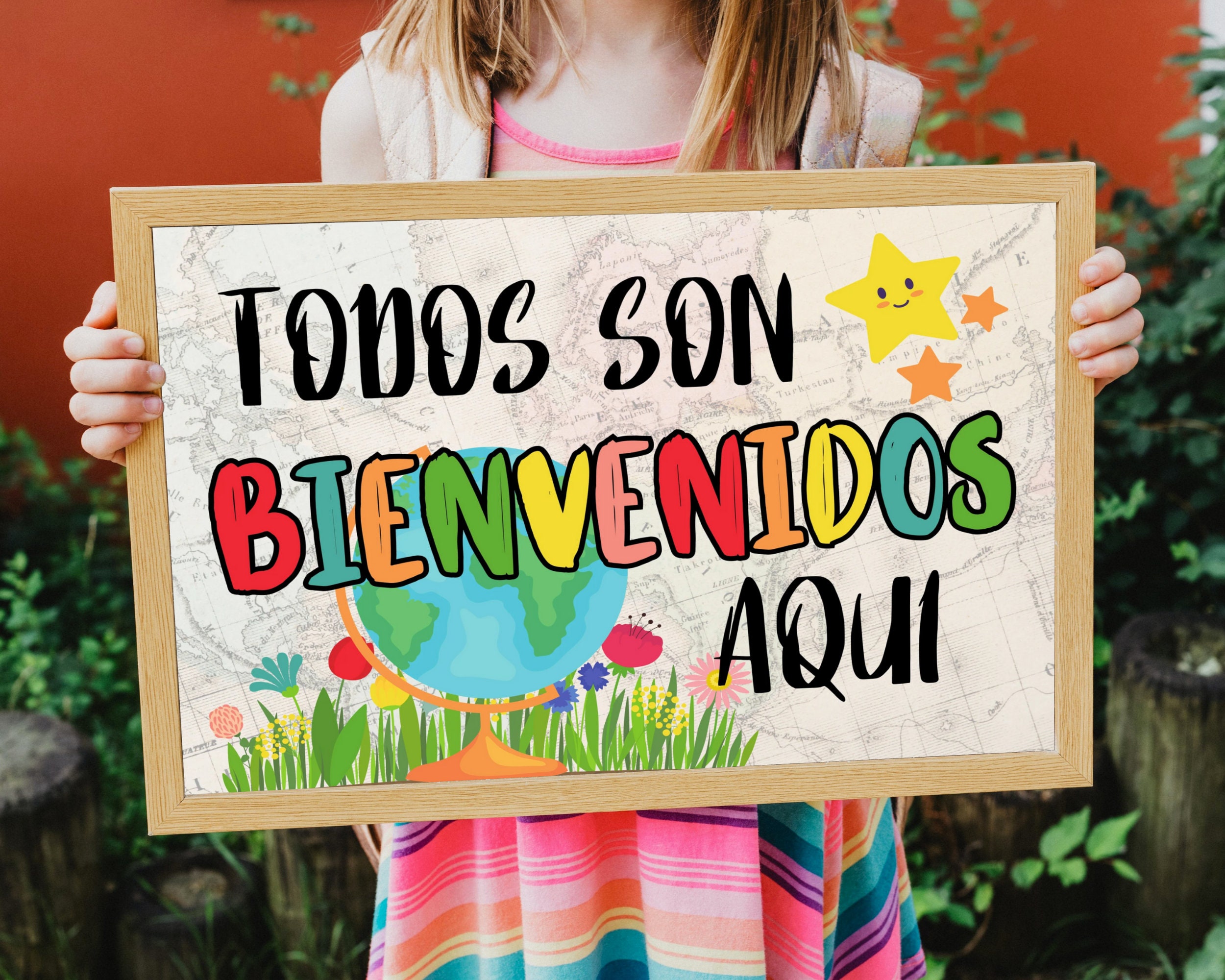 Todos Son Bienvenidos Poster, Spanish Classroom Printable, Motivational ...