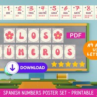 Spanish Classroom Printable Poster Set Spanish Teacher Classroom Decor ...
