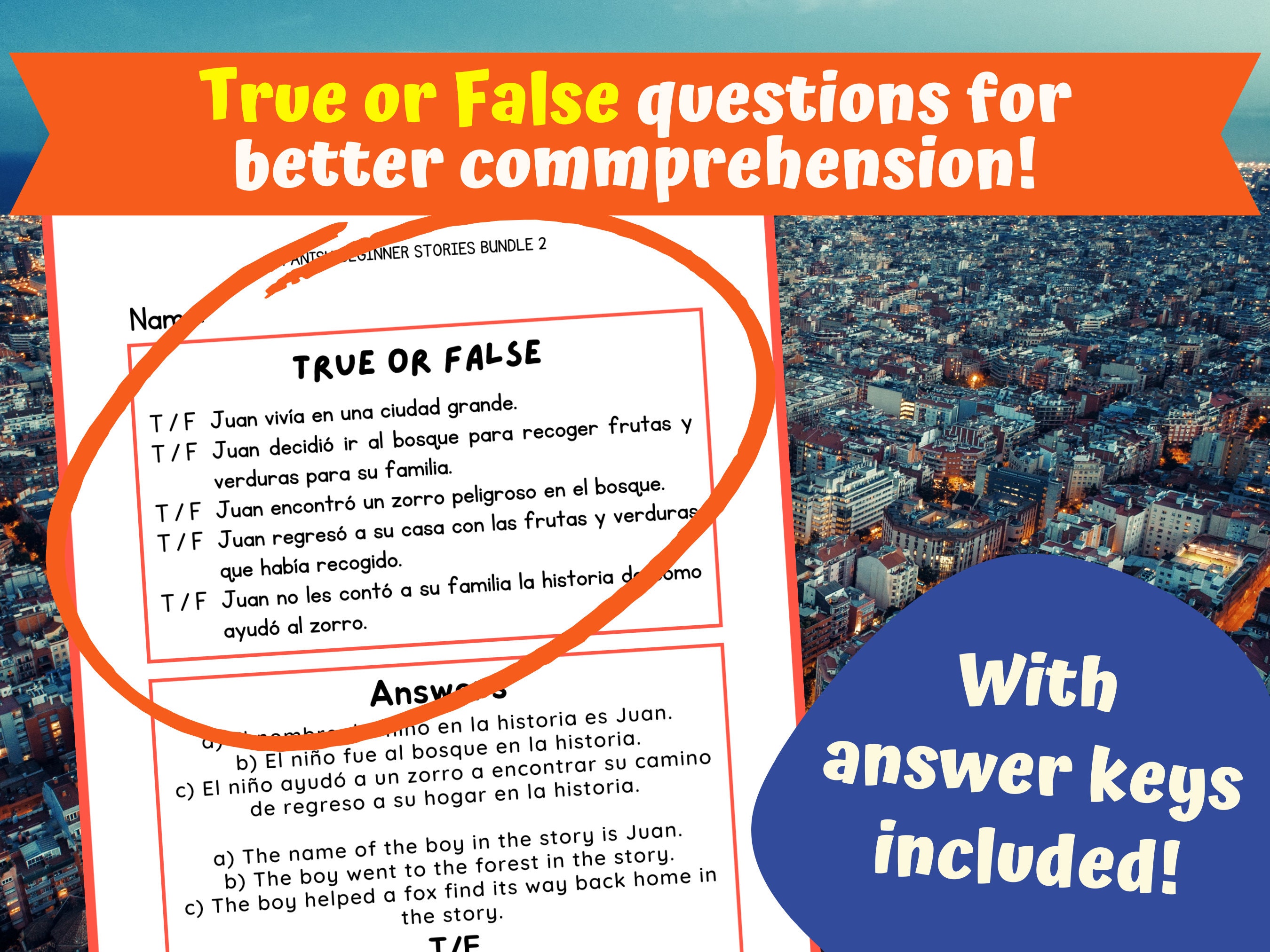 Spanish Beginner Worksheets Mini Bundle Stories With - Etsy