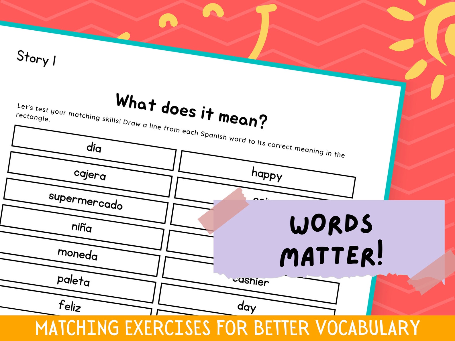 Spanish Beginner Worksheet Bundle, Stories With Vocabulary, Printable ...