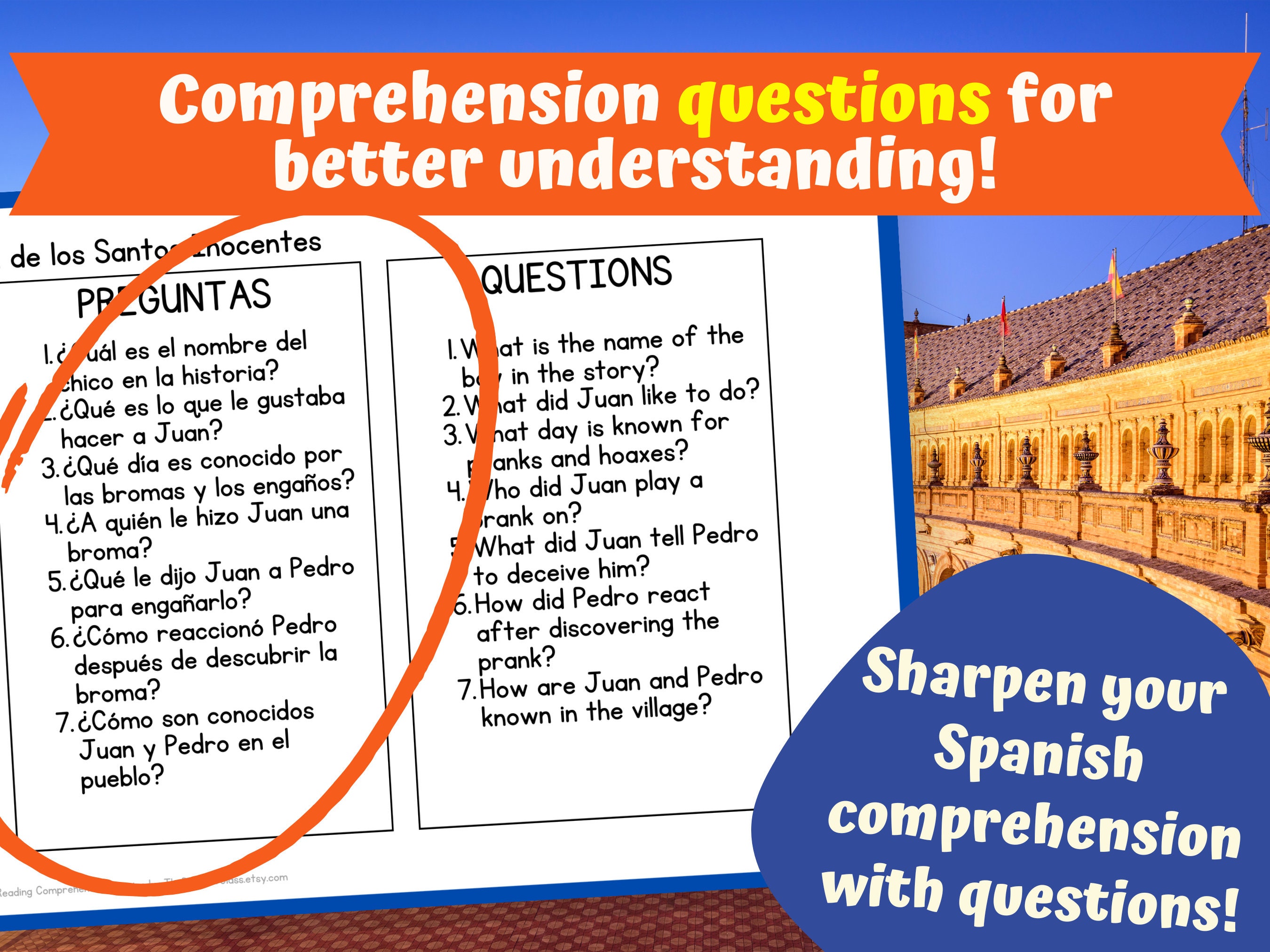 Spanish Beginner Worksheet Bundle, Stories, Vocabulary, Printable ...