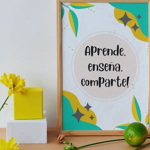Spanish Classroom Poster Set, Educational Wall Art Decor, Bilingual, A ...