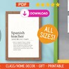 Spanish Classroom Printable Poster Set Spanish Teacher Classroom Decor ...