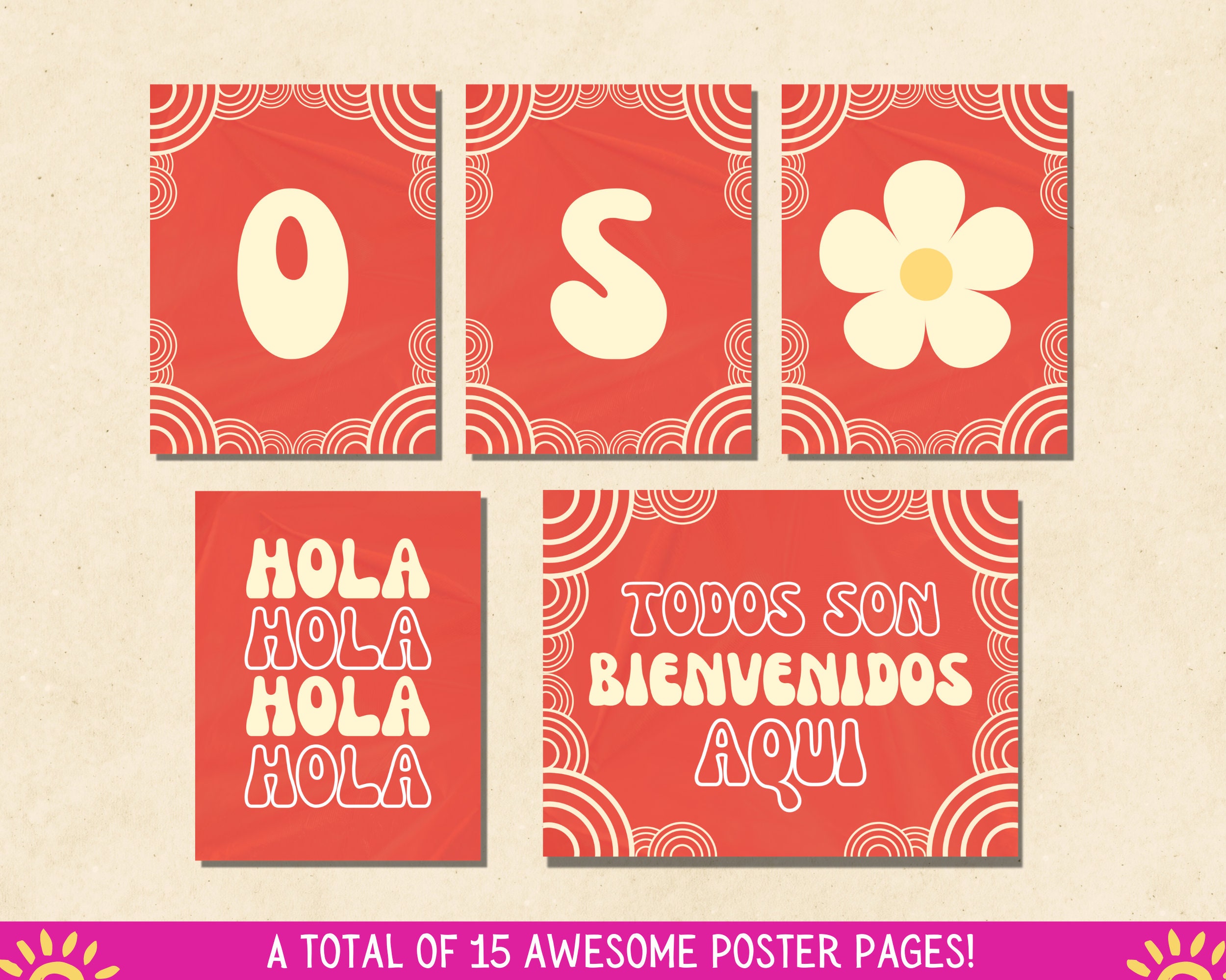 Bienvenidos Poster Set Spanish Classroom Printable - Etsy