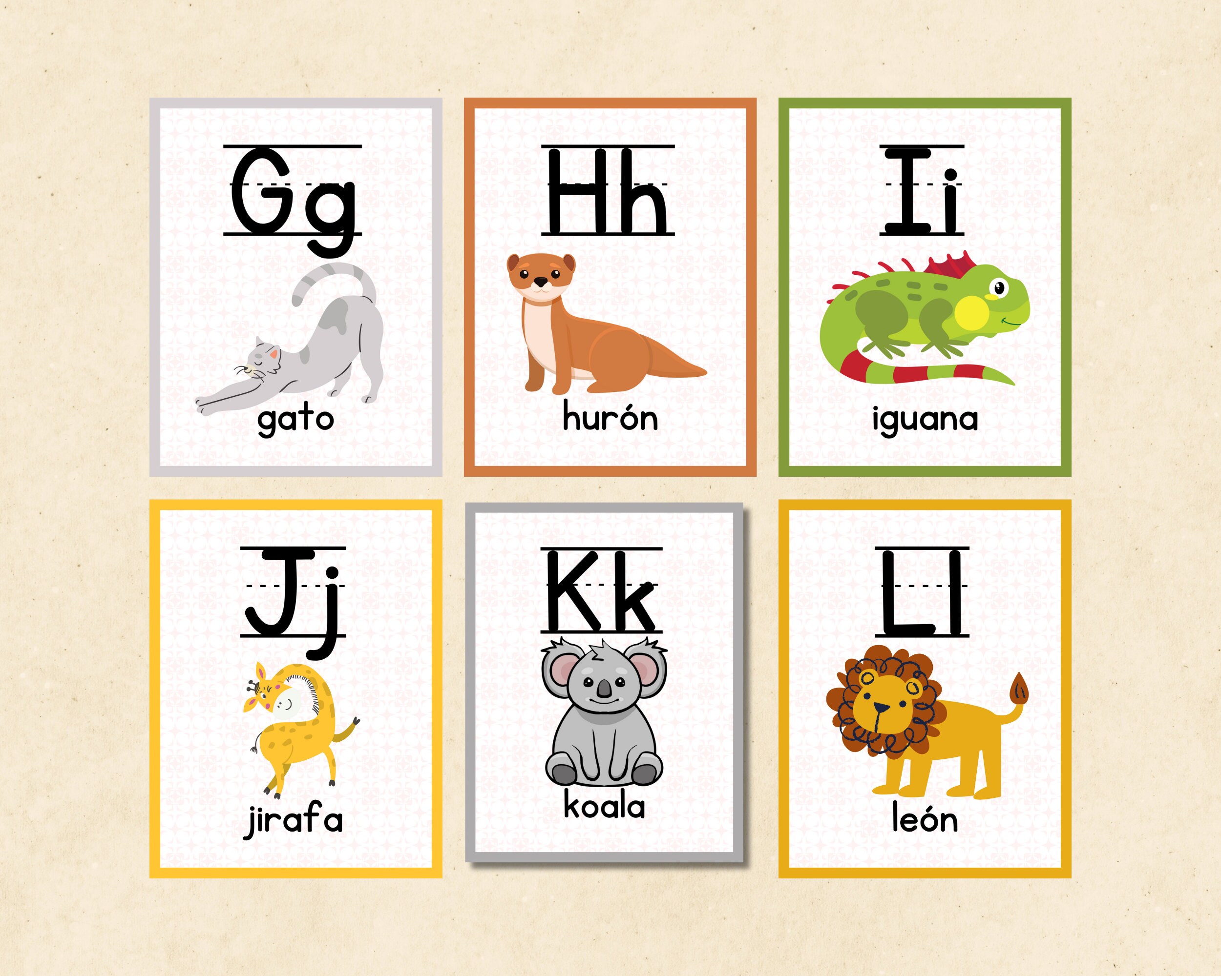 Spanish Alphabet Classroom Poster Set, Educational Wall Art Decor ...