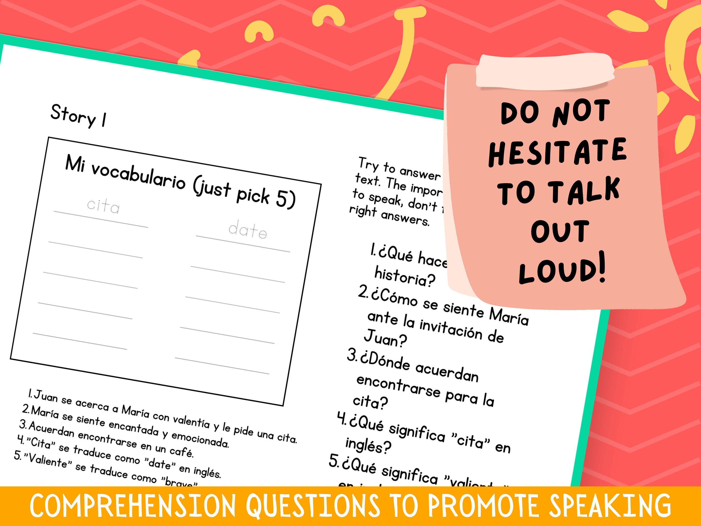 Spanish Beginner Worksheets for Adults, Reading Comprehension ...