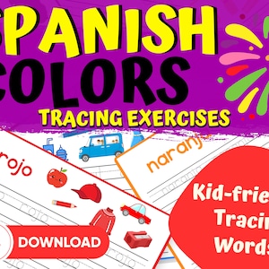 Spanish Color Tracing Pages , Colores En Español, Spanish Colors ...