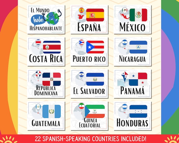 Fiche De Travail Sur La Carte Des Pays Hispanophones