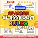 Spanish Classroom Rules Poster Set, Educational Wall Art Decor ...