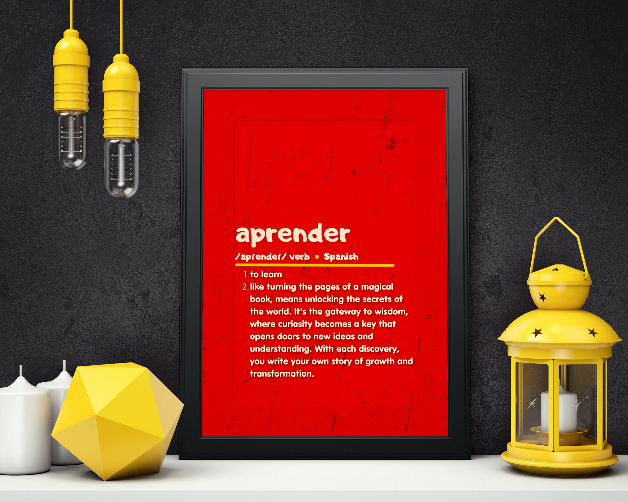 Aprender Definition Wall Art, Printable Classroom Decoration, Spanish ...