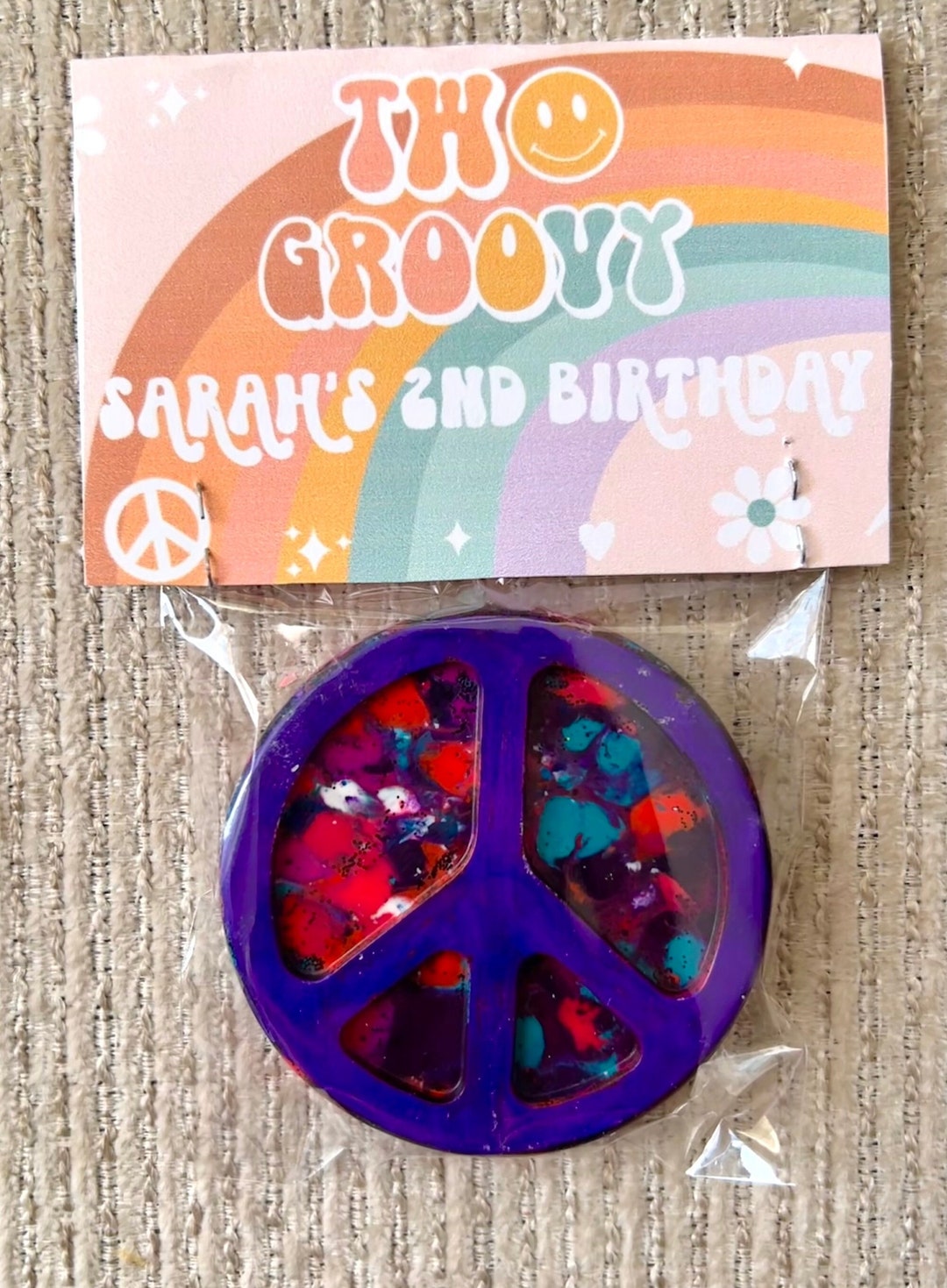 Groovy Peace Sign Crayon - Etsy