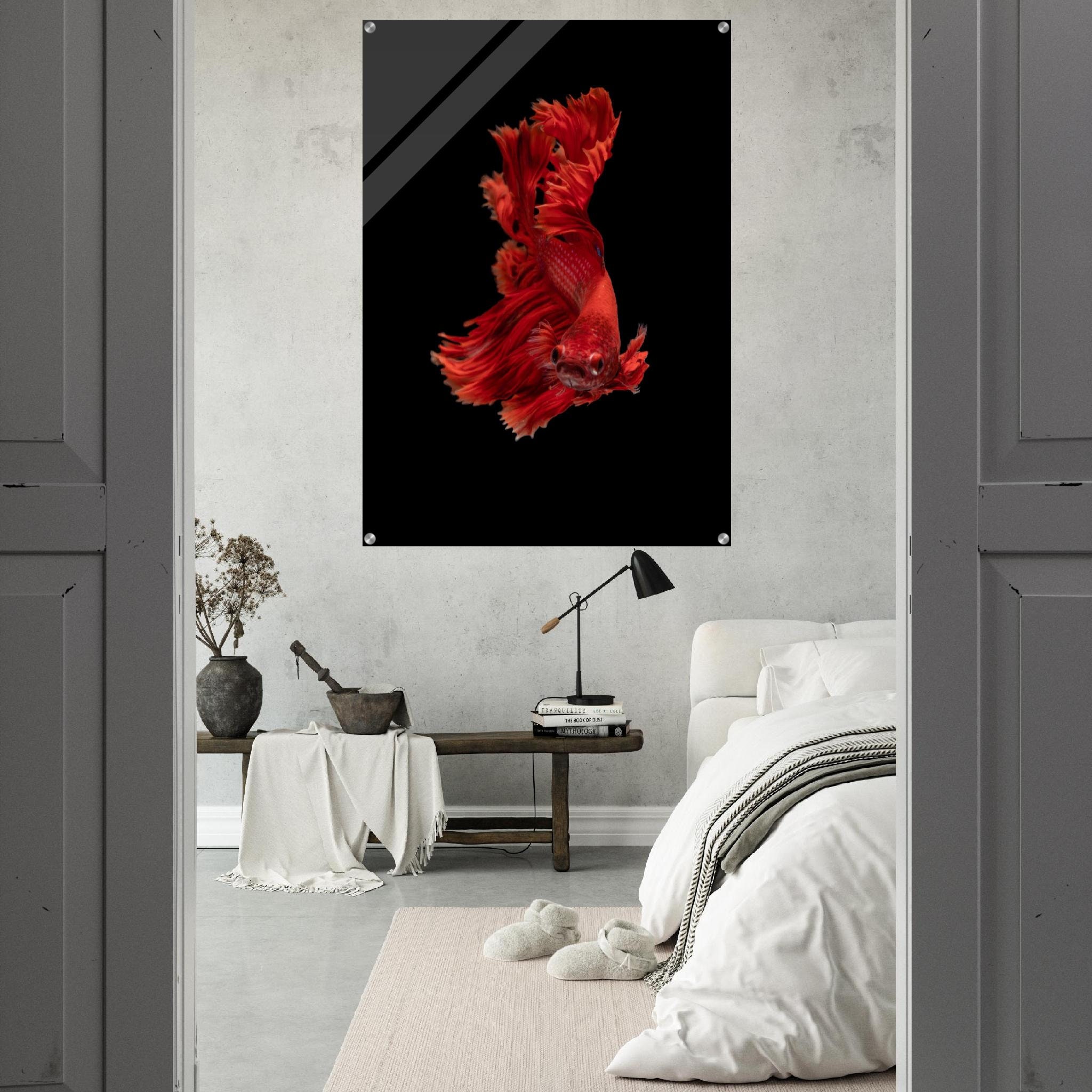 Acrylic Wall Art Betta Fish Wall Decor Fish Large Wall Print Modern ...