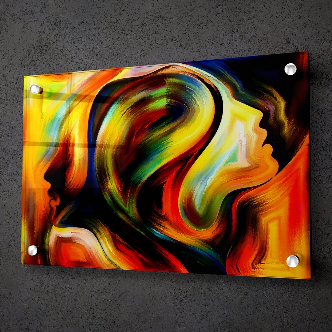 Acryl Wand Kunst Abstrakt Abstrakte Wand Dekor Großer Wand Druck ...