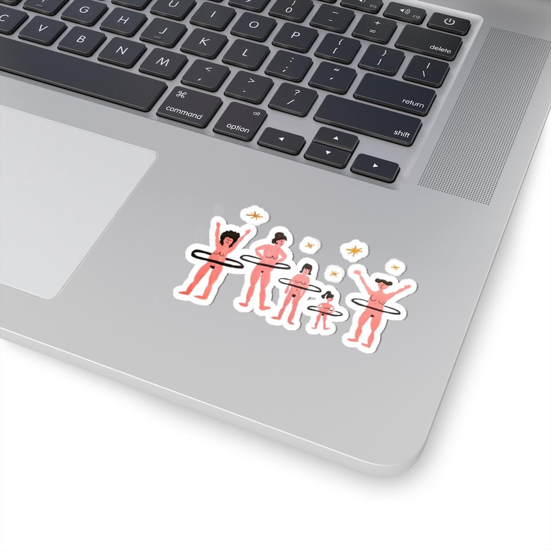 Cheeky Chicas Kiss-cut Stickers - Naked Ladies Hula Hooping, Feminist ...