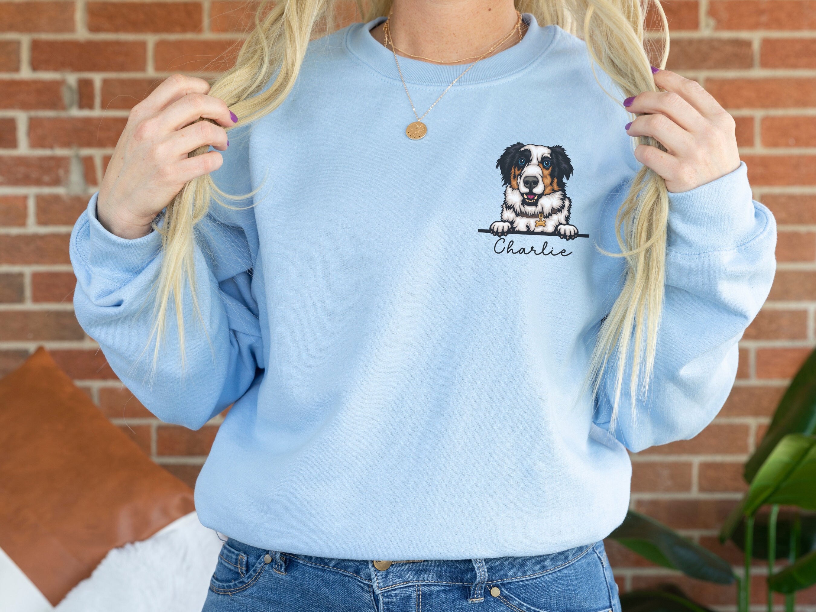 Personalized Australian Shepherd Sweatshirt, Custom Dog Name Shirt ...