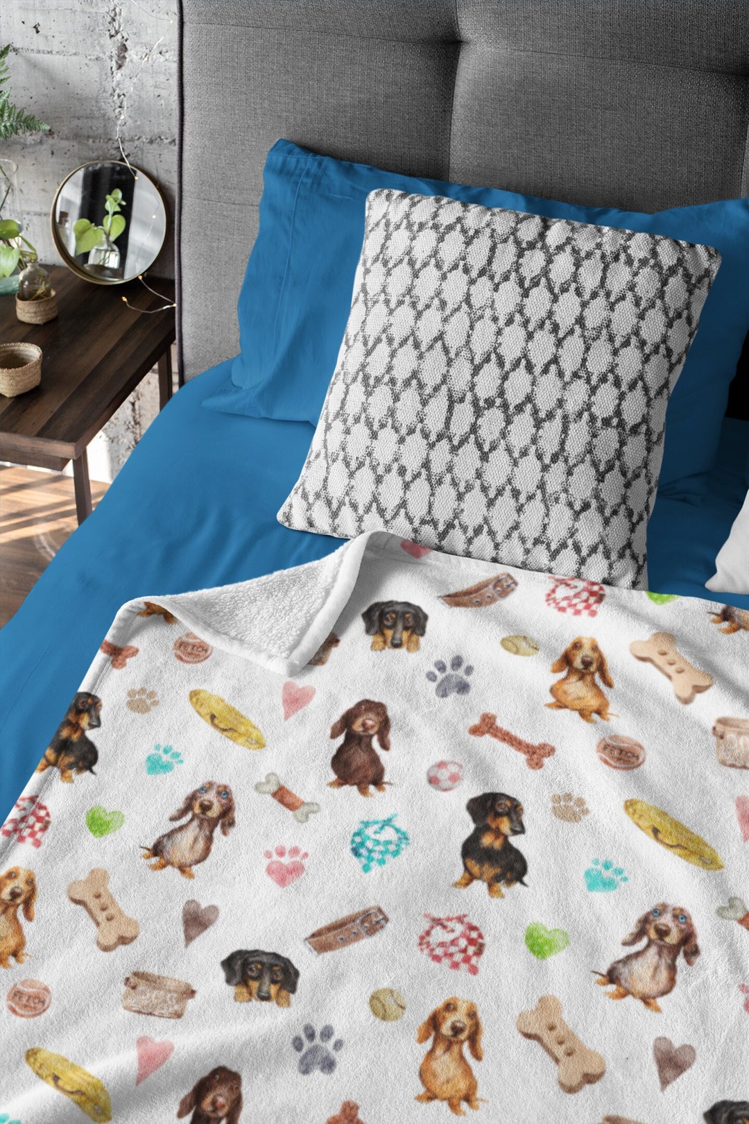 Dachshund Dog Blanket, Gift for Dachshund Dog Mom, Gift for Dachshund ...