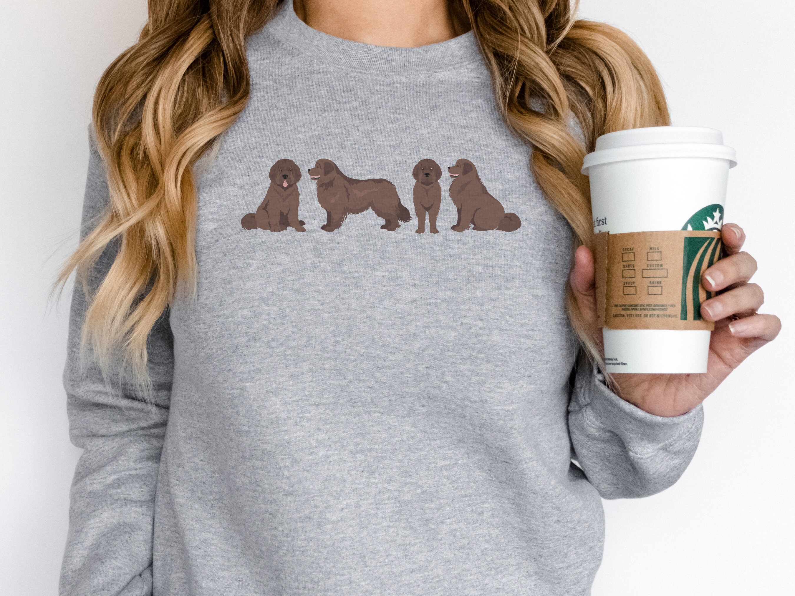Cute Newfie Dog Mom Sweatshirt, Gift for Newfoundland Dog Owner, Newfie ...