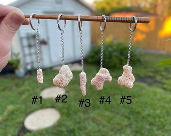 Coral Bubblegum Beaded Keychain With Custom Resin Initial. - Etsy