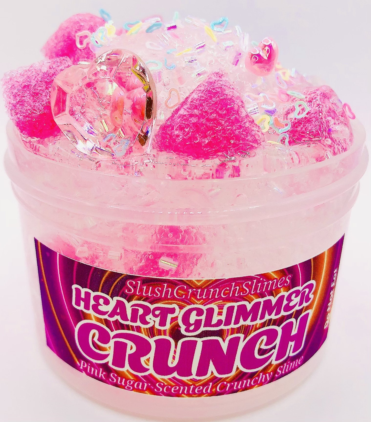 Heart Glimmer Crunch Slime, DIY Slime, Bingsu Slime, Clear Slime ...