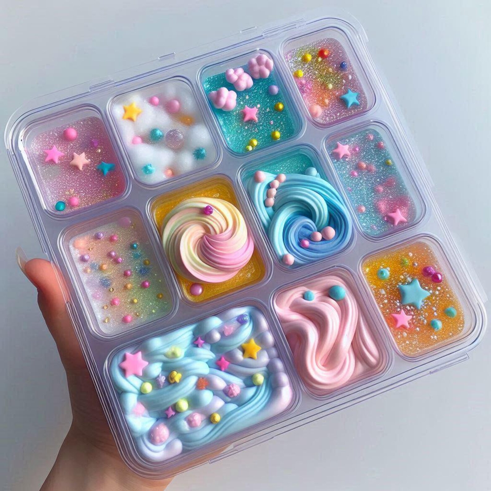 Slime Palette, Slime Kit With Charms, Add-ins and Scent (8 Different ...