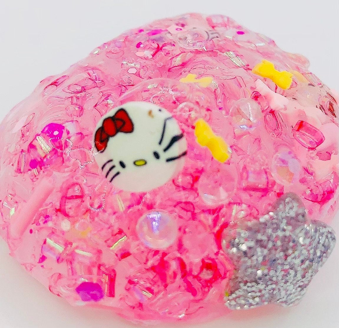 Kitty Glimmer Slime, Pink Sugar Scented Bingsu Slime, Clay Kit - Etsy