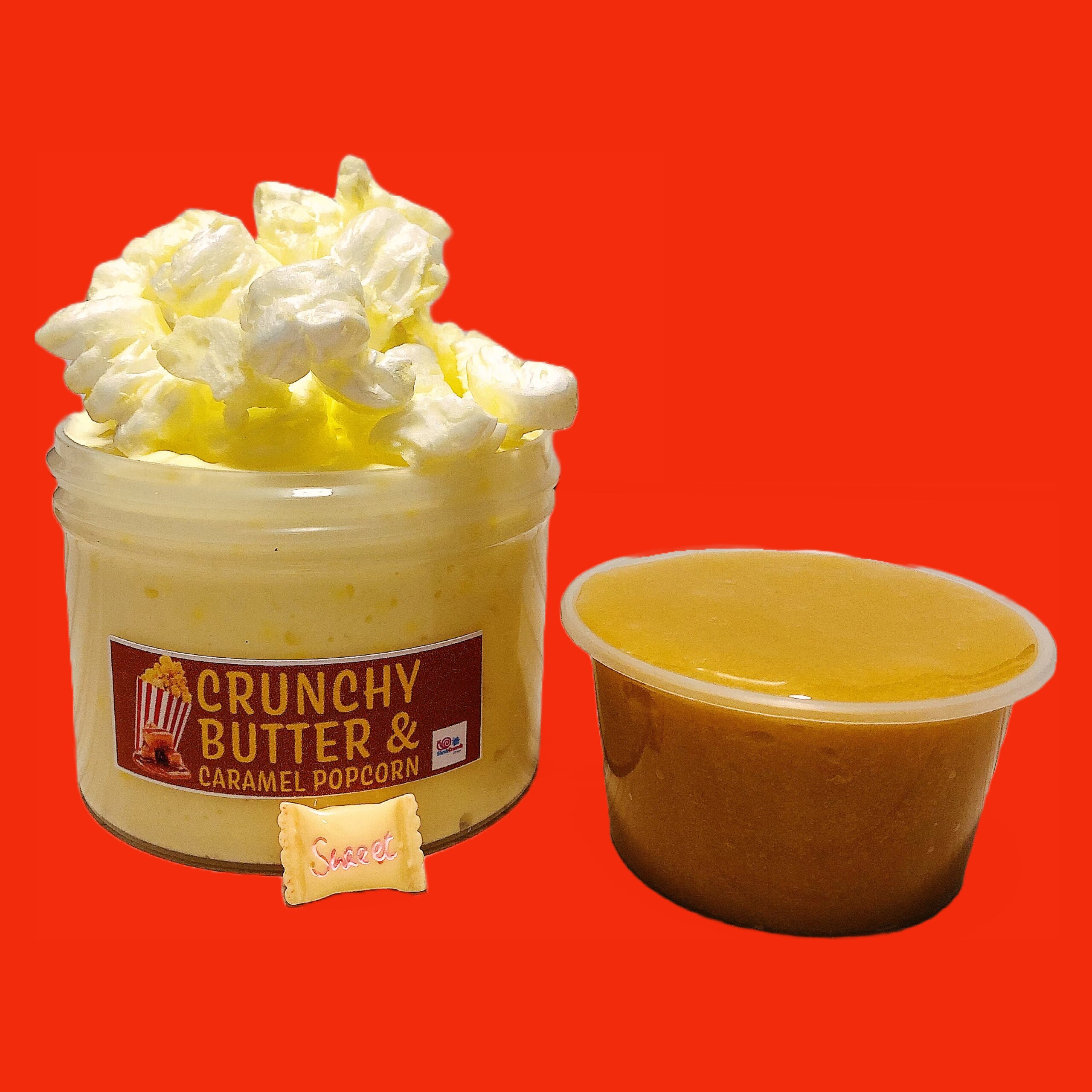 Butter Caramel Popcorn Slime, Thick & Glossy Slime, Full Crunch Slime ...