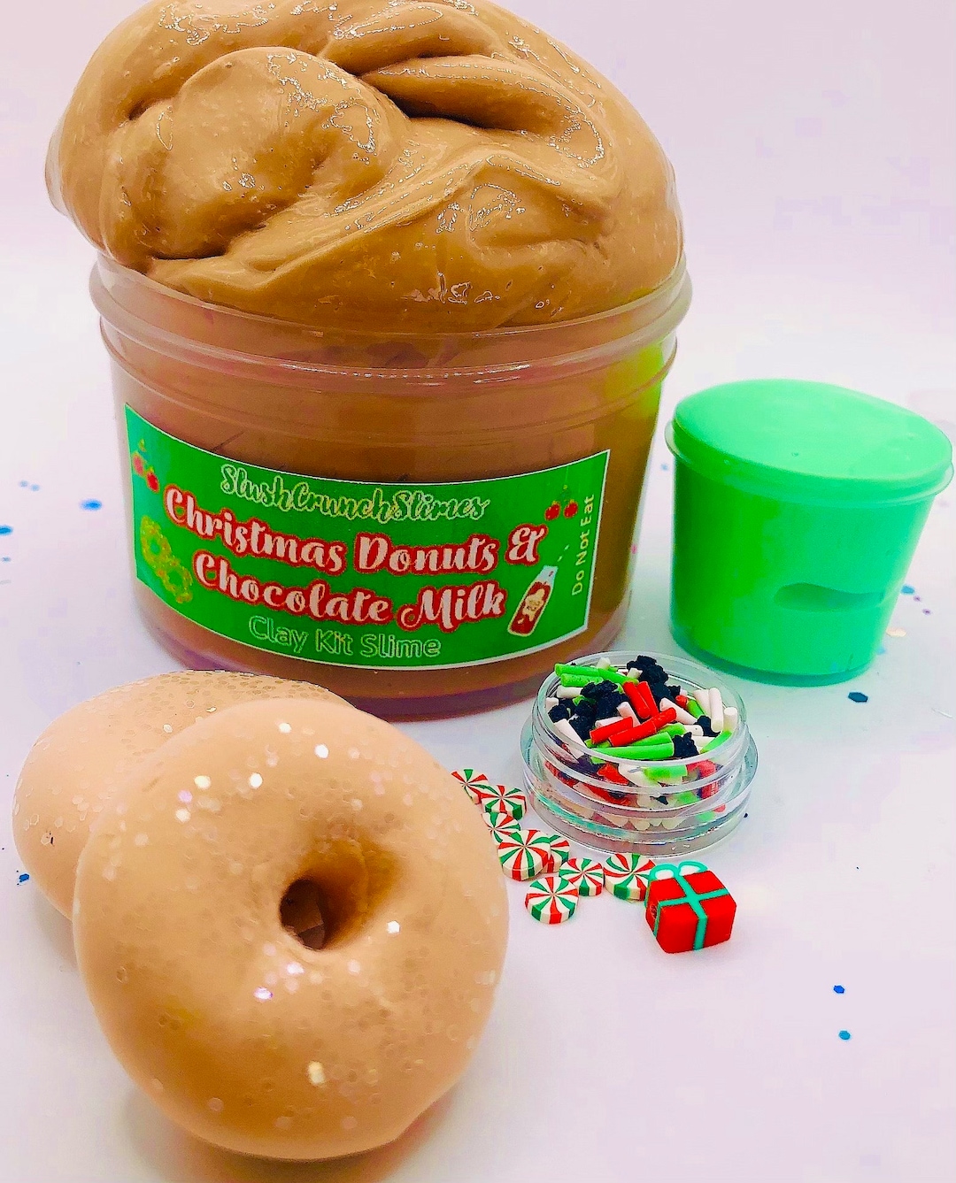 Christmas Donuts Slime, DIY Slime, Clay Kit Slime, Crunchy Slime ...
