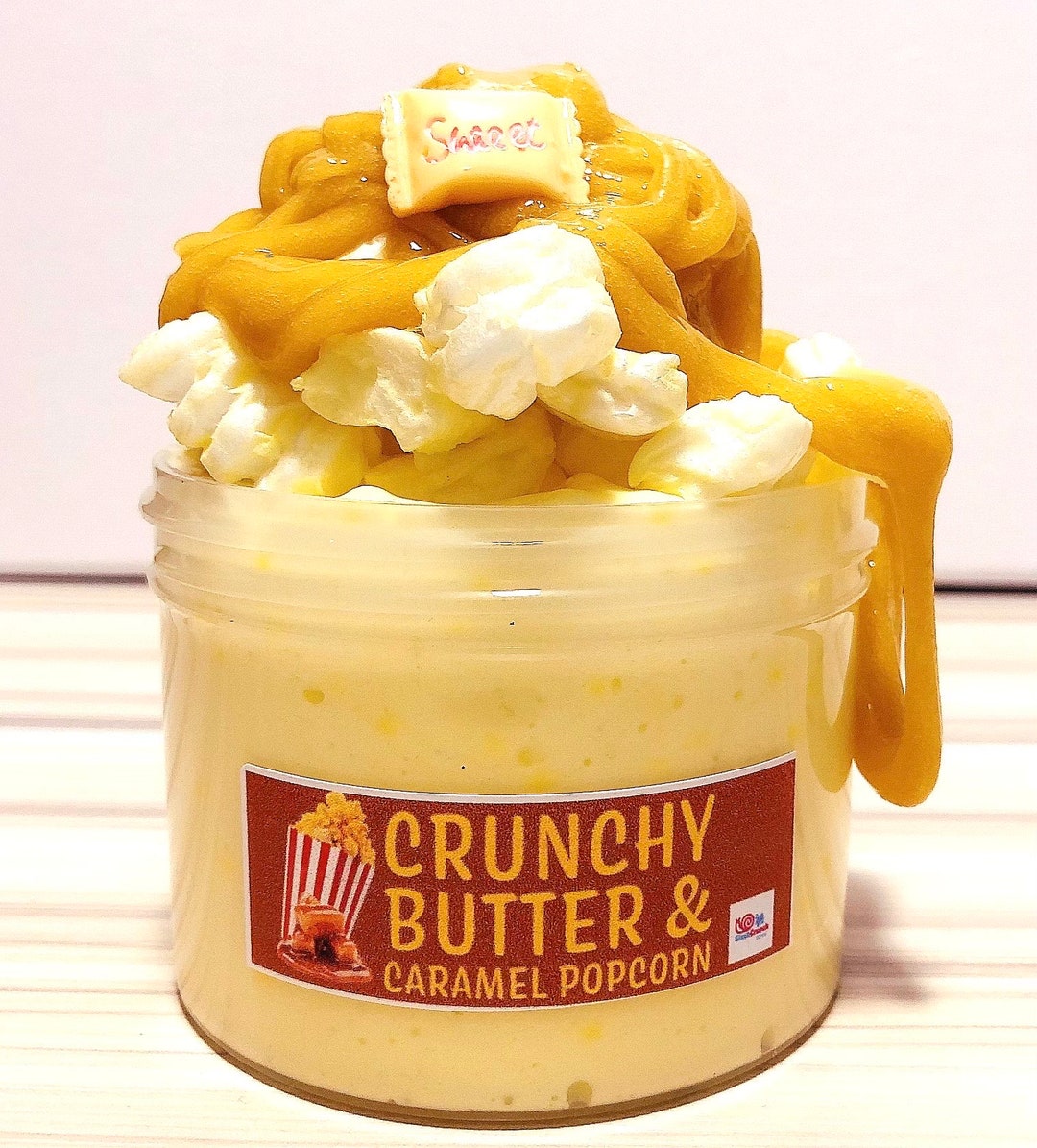 Butter Caramel Popcorn Slime, Thick & Glossy Slime, Full Crunch Slime ...