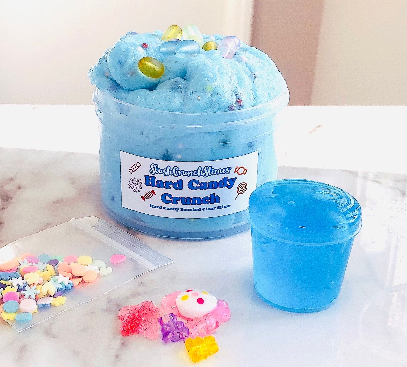 Hard Candy Slime Snow Fizz Slime Clear Slime DIY Slime - Etsy