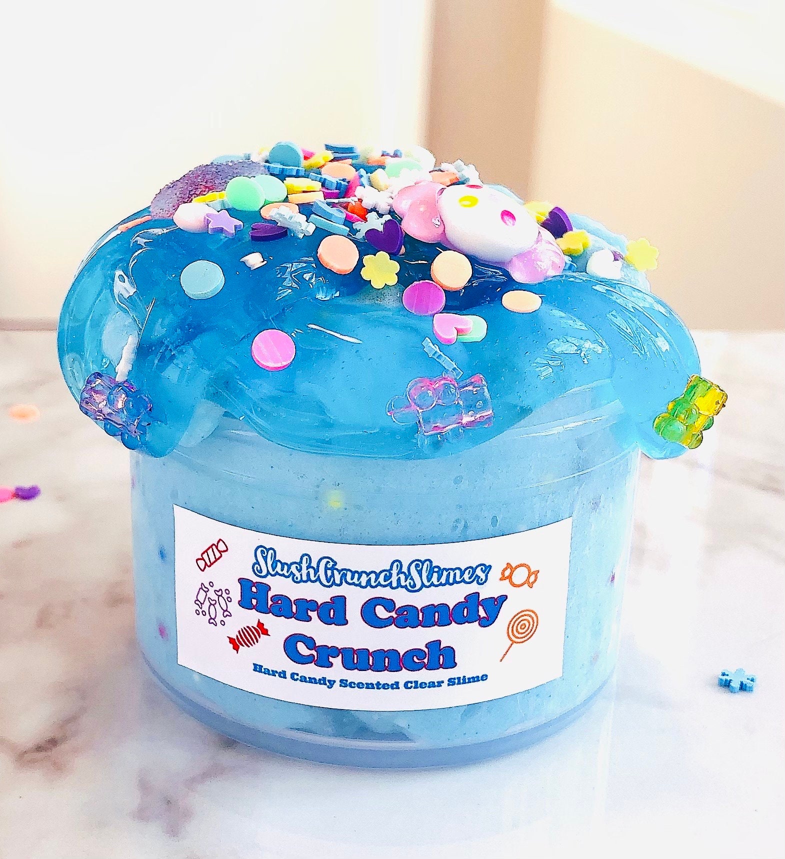 Hard Candy Slime Snow Fizz Slime Clear Slime DIY Slime - Etsy