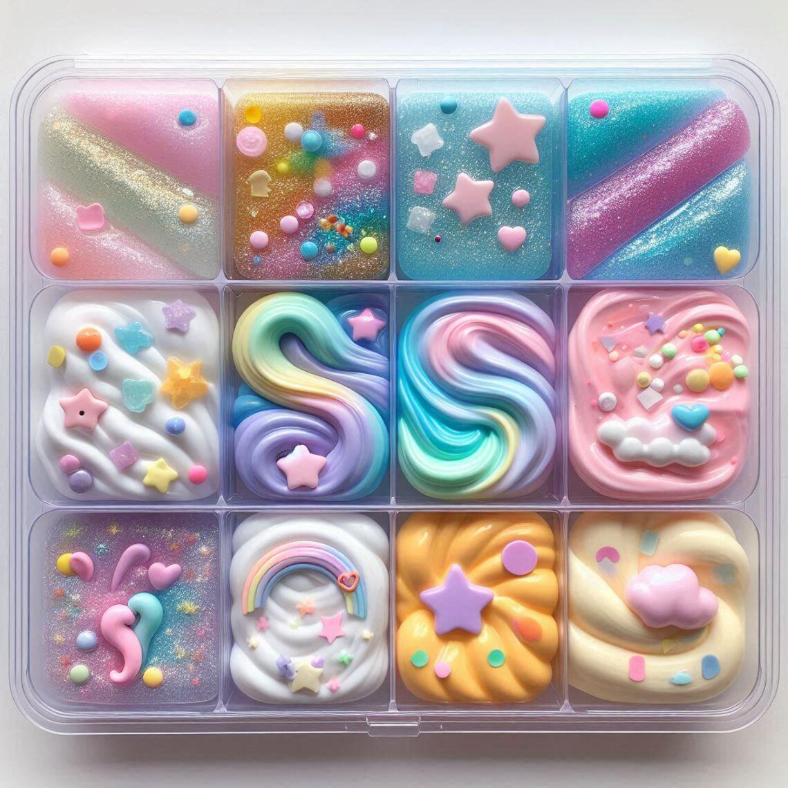 Slime Palette, Slime Kit With Charms, Add-ins and Scent (8 Different ...