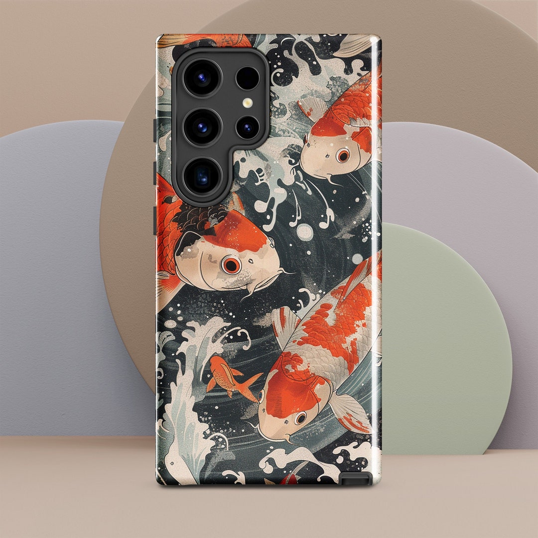 Hayao Miyazaki Inspired Anime Samsung Case With Colorful Koi Fish ...