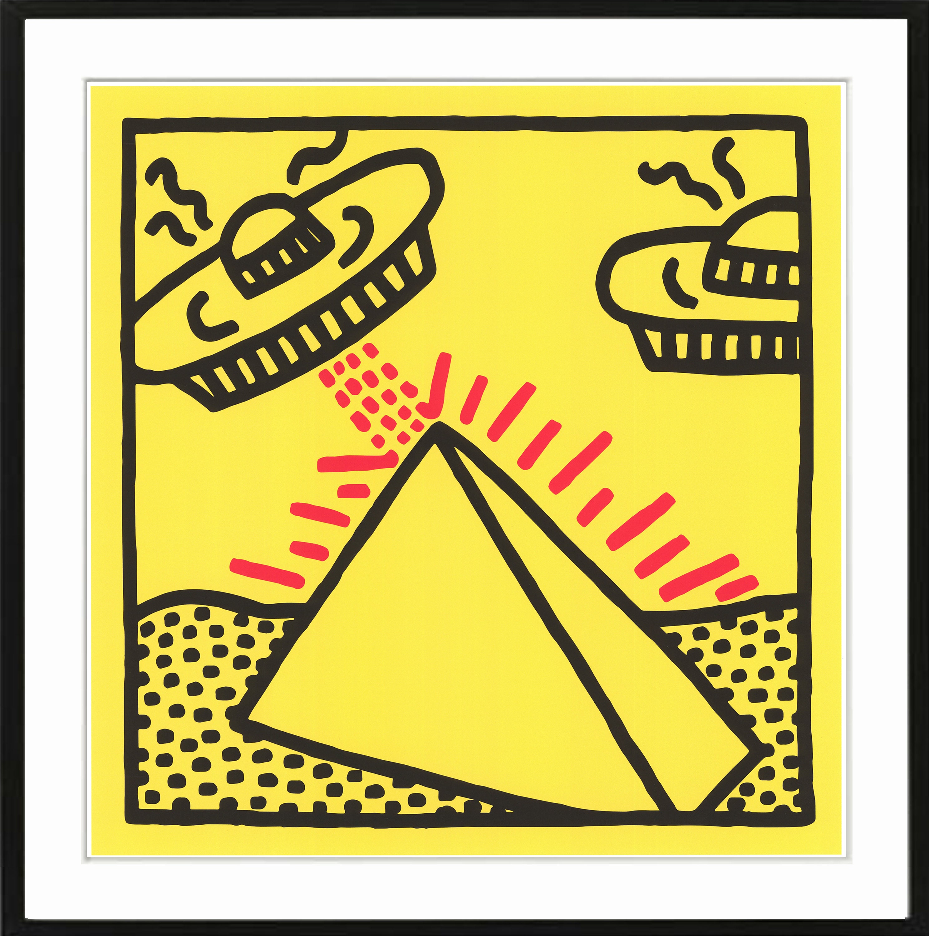 Keith Haring Untitle (pyramid With Ufos) - Etsy