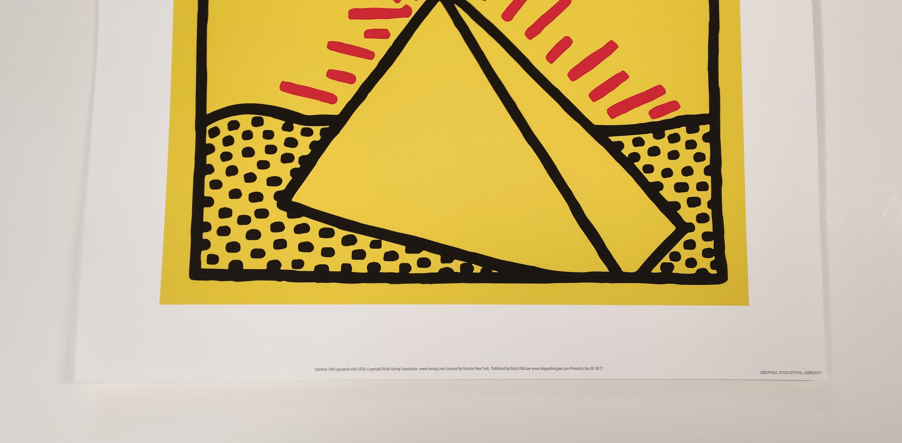 Keith Haring Untitle (pyramid With Ufos) - Etsy