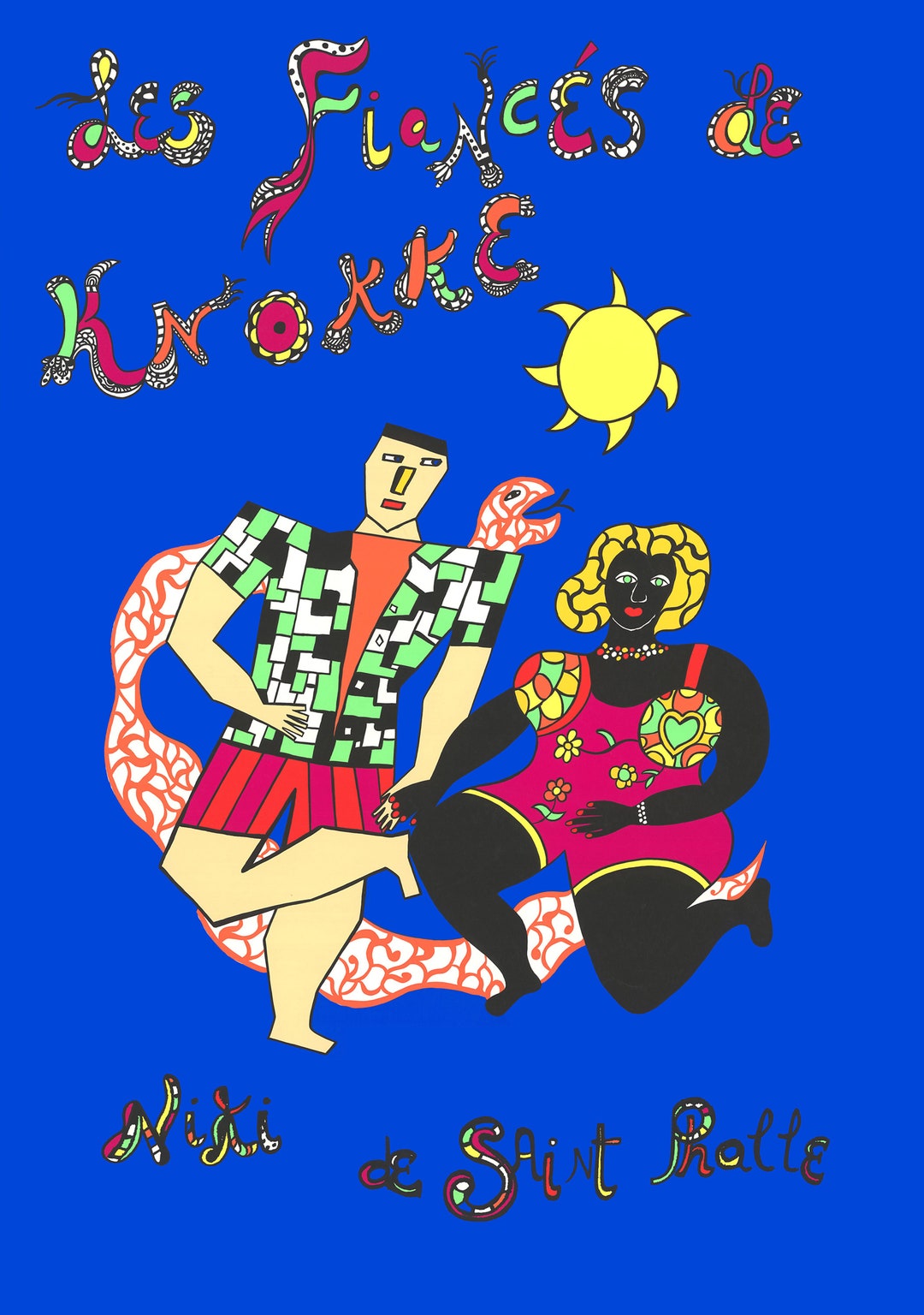 Niki De SAINT PHALLE the Bride and Groom of Knokke Screenprint - Etsy